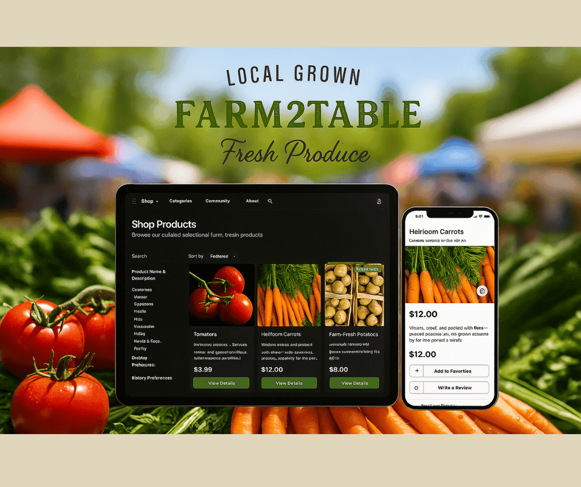 Farm2Table - Where local food meets modern connection